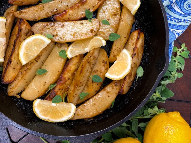 Greek Lemon Potatoes - Greek Roasted Potatoes - Rosemary & Maple