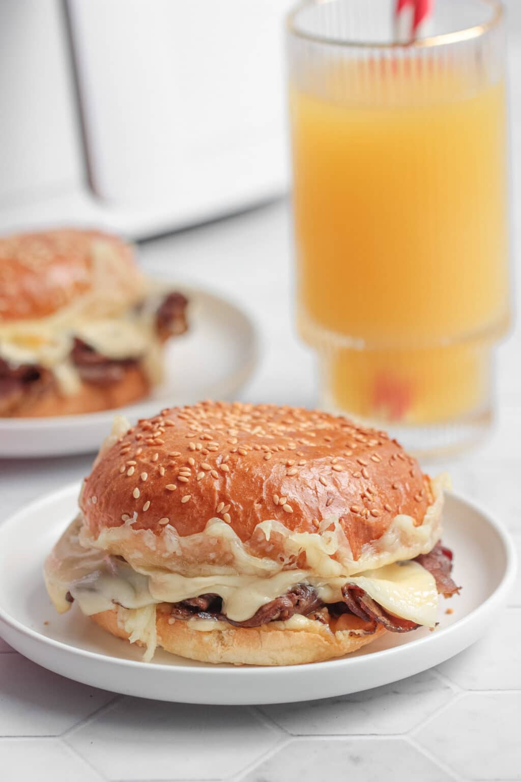Air Fryer Swiss Melt with Horseradish Sauce - Rosemary & Maple
